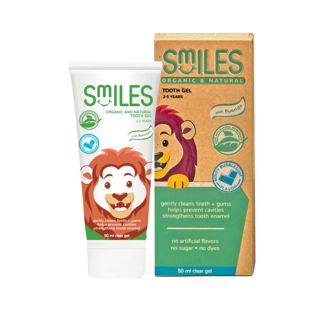 Minty Bubblegum Flavor Fluoride Tooth Gel | Smiles Organic & Natural ...